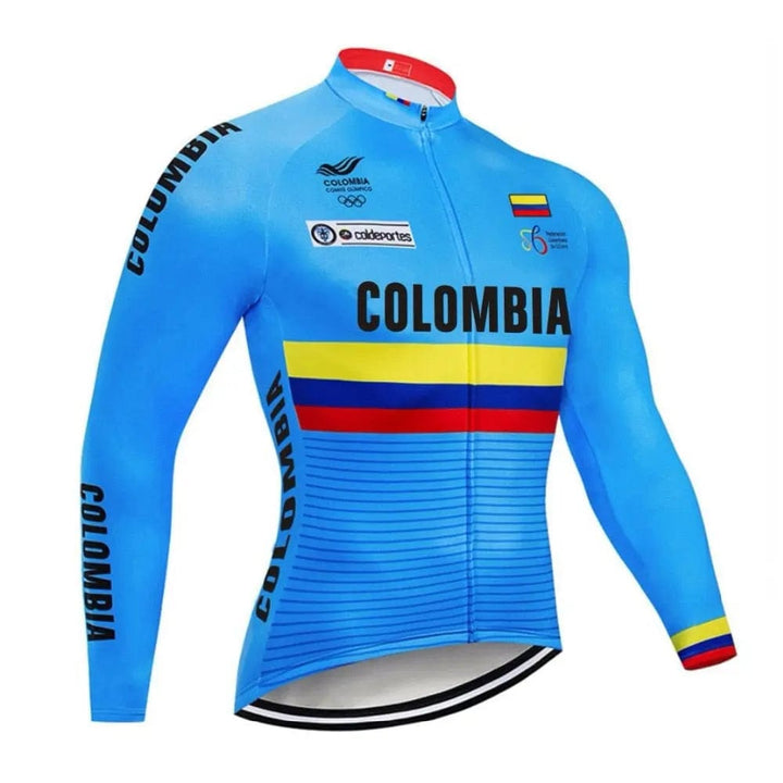 Team Colombia Men Long Sleeve Cycling Jersey - Pedal Clothing